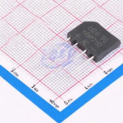 China Silicon Bridge Rectifiers LGE KBP210 with UL Flammability Classification and Lead Solderable Features for sale