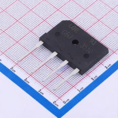 China Single phase half wave bridge rectifier LGE GBJ3510 with plated solderable leads and RoHS compliant lead free version for sale