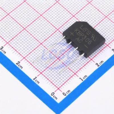 China single phase 3 amp bridge rectifier LGE KBP306 suitable for printed circuit board electronic designs for sale