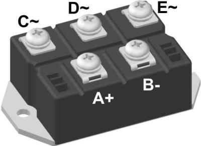 China three phase bridge rectifier Littelfuse IXYS VUO110 18NO7 with ceramic package and two screw mounting for sale