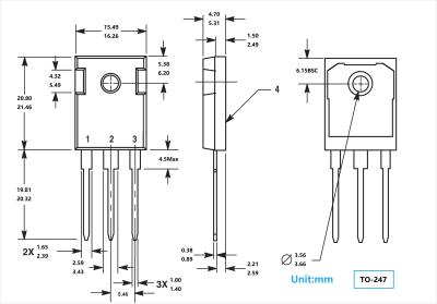 China TO247 package MOSFET MASPOWER MS25N100HCC0 offering 25A continuous current and low Crss for switching for sale