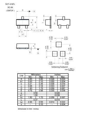 China Built in Bias Resistor NPN Digital Transistor ROHM DTC123EE3TL for Inverter and Driver Applications for sale