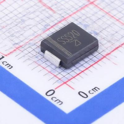 China Surface Mounted Schottky Barrier Rectifier ZHIDE SS520 with Low Reverse Leakage and High Surge Current for sale