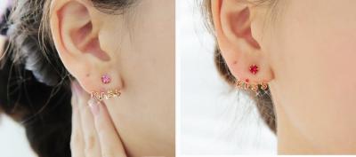 China Las mujeres de la joyería de la moda shinning el diamante del beso tachonan el pendiente en venta