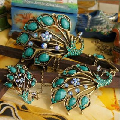 China Ornamentos pendientes del paño de los collares del peafowl de la joyería de la moda en venta