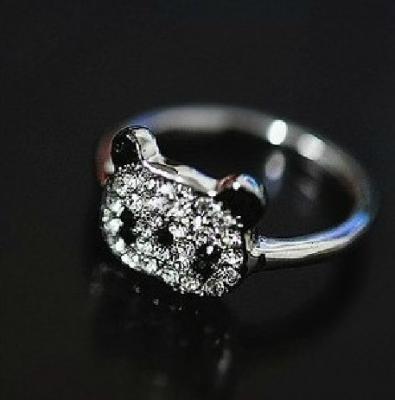 China Anillo brillante de las mujeres de la panda de la joyería de la moda en venta