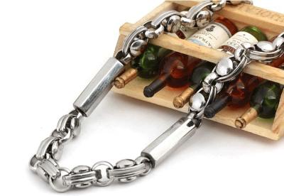 China Fashion mens jewelry stainless steel necklaces mens chain 53cm wholesale china jewelry for sale