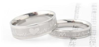 China Forme a joyería 316L de los pares los anillos del corazón del amante de los anillos ECG de los pares del acero inoxidable al por mayor en venta