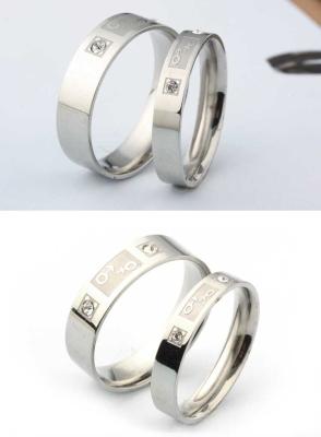 China Forme a joyería 316L de los pares los anillos de los pares del acero inoxidable joyería al por mayor de China en venta