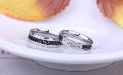 China Forme a joyería 316L de los pares los anillos de los pares del acero inoxidable los anillos del amante de 