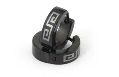 China Forme a joyería para hombre el pendiente del acero inoxidable los hombres negros venta al por mayor de la joyería de China de los pendientes en venta