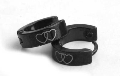China Forme a joyería para hombre el pendiente del acero inoxidable los hombres negros venta al por mayor de la joyería de China de los pendientes en venta