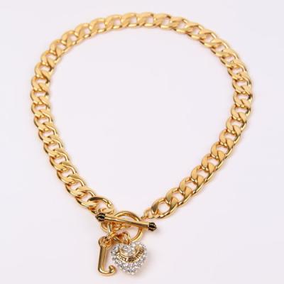 China Fashion brand jewelry Juicy Couture necklaces choker women necklaces gold color wholesale for sale