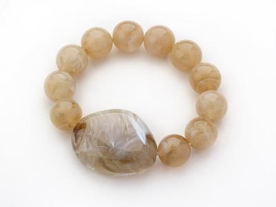 China Fashion light coffee color acrylic beaded bracelet woman Jewelry wholesale from China for sale
