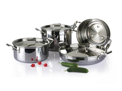 4Pcs 3-ply stainless steel cookware set SHCY-3012
