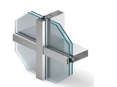 China Class A Fireproof Unitized Curtain Wall Waterproof Anodizing for sale