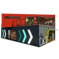 China 40ft Prefabricated Shop Container House Foldable Portable with Rock Wool Insulation for sale
