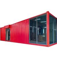 China 40ft Prefabricated Shop Container House Foldable Portable with Rock Wool Insulation for sale
