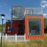 China 40ft Prefabricated Shop Container House Foldable Portable with Rock Wool Insulation for sale