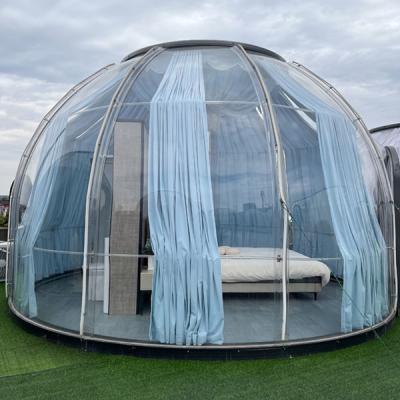 Cina Case prefabbricate portatili in cupola in alluminio con capacità di attenuazione della luce a LED APP in vendita