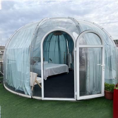 Cina Case prefabbricate portatili in cupola in alluminio con capacità di attenuazione della luce a LED APP in vendita