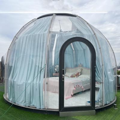 Cina Case prefabbricate portatili in cupola in alluminio con capacità di attenuazione della luce a LED APP in vendita