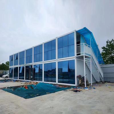 China Prefabricated Steel Structure House Prefab customized Container House Moveable House Flat Pack Container Office Project for sale