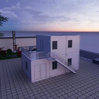 China Prefabricated Steel Structure House Prefab customized Container House Moveable House Flat Pack Container Office Project for sale