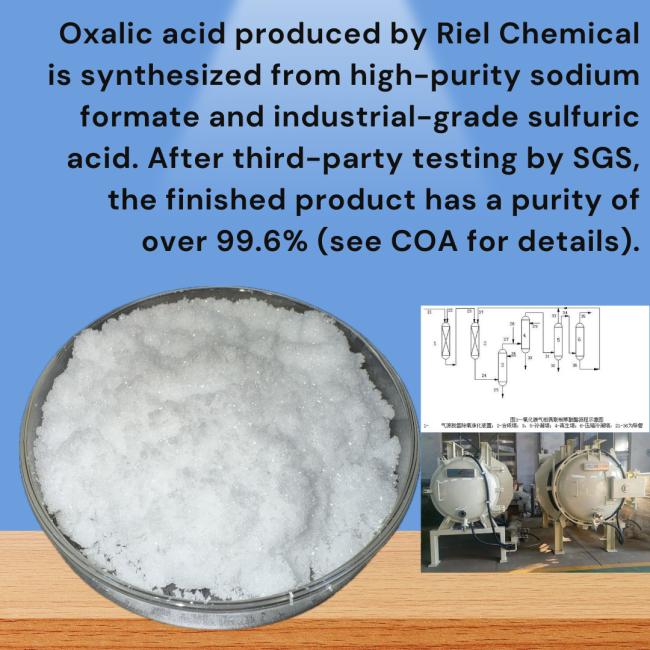 Oxalic Acid Dihydrate crystalline structure and physical appearance