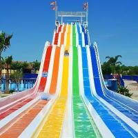 Quality Commercial Rainbow Water Slides Fiberglass Thrill Water Park Rides With for sale