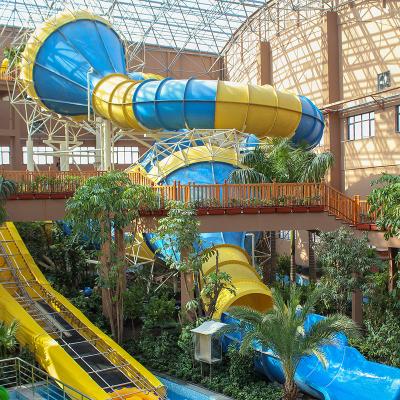 China Bumblebee Slide 18m Giant Raft Slide 6 Person Frp Indoor Water Park Equipment Water Slide Water Amusement Park Equipment Aqua Park Playground for sale