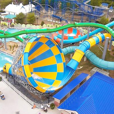 China Trill Adventure Giant Water Slide 304 Stainless Steel Aqua Park Tornado Water Slide for sale