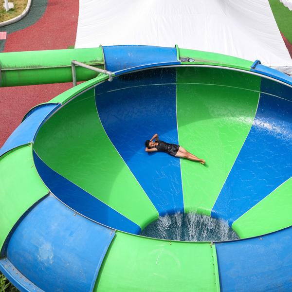 Quality High Speed Space Bowl Water Slide Space Bowl Slide 10m FRP Thrill Ride Water Park Equipment  for sale