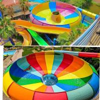 Quality Commercial Space Bowl Slide Glassfiber 304 Stainless Steel Water Play Slide for sale