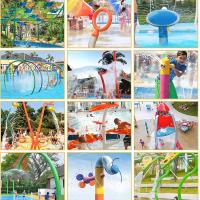 Quality Fiberglass SS304 Commercial Water Park Slides Water Playground Interactive Water for sale