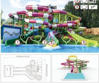 Quality Commercial Magic Carpet Slide Fiberglass Water Thrill Rides With Inflatable Mats for sale