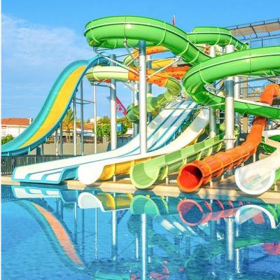 China Water Park Pool Spiral Water Slide Aqua Loop Water Slide Mat Riding Slide Inflatable Raft for sale