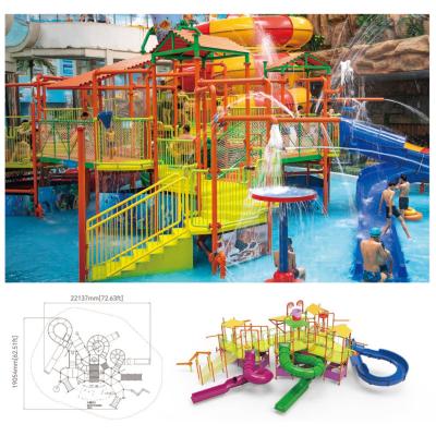 China Commercial Kids Water Slide Combination Slides  Water Parks Aqua Park Equipment Compact Area Funny Amusement for sale