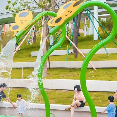 China Fiberglass 304 stainless steel Butterfly Water Play features Aqua Water park Accessories Commercial Splash Pads for sale
