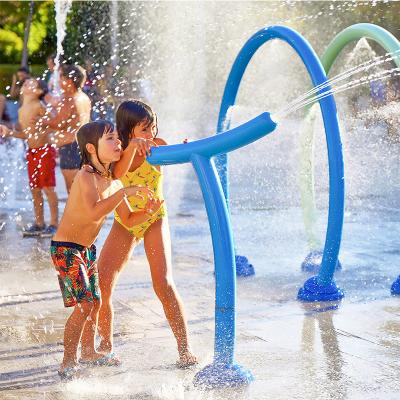 China Play features Aqua Water park Accessories Bent-Nozzle Water Cannon  SS304 fiberglass  Commercial Splash Pads for sale