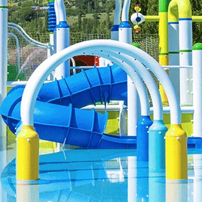 China Play features Aqua Water park Accessories Water Curtain Gate SS304 fiberglass  Commercial Splash Pads for sale