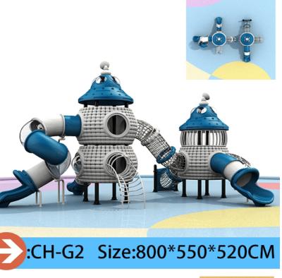China Pumpkin  Robot Theme Large Outdoor Playground Slide  Custom Plastic Combination Slides Climbing Tunnels Adventure Tubes for Parks Kindergartens  Resorts for sale