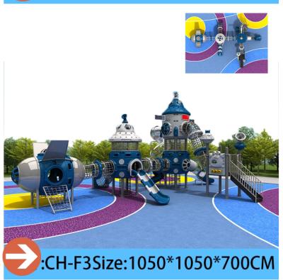 China Rocket Ship Theme Outdoor Playground Slides Plastic Combination Slides  Climbing  Adventure Play Sets for Kindergartens  Resorts Parks Kindergartens Safe & Child-Friendly for sale