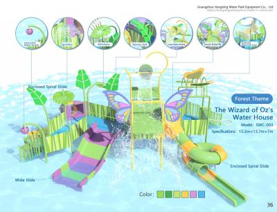 China Forest Theme The Wizard Of Oz's Water House  Interactive Water Play Childrens Splash Pad Water Slide Splash Park Equipment for sale