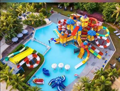 China Resort Hot Spring Water Play Combo Commercial Water Slides Aqua Park Family  Water Slide For Kids Teens for sale