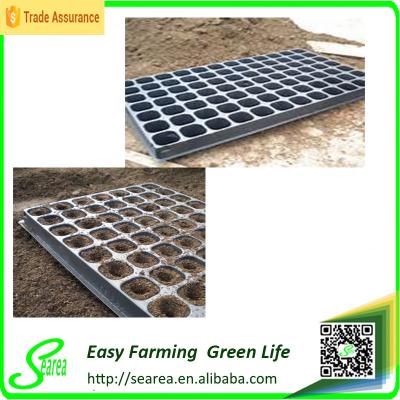 China plastic seeding tray for greenhouse PVC/PS Square Black Seeding Tray for sale