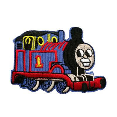 China Customer's Logo Thomas Locomotive Sublimation Wonder Woven Patch 100% Embroidery for sale