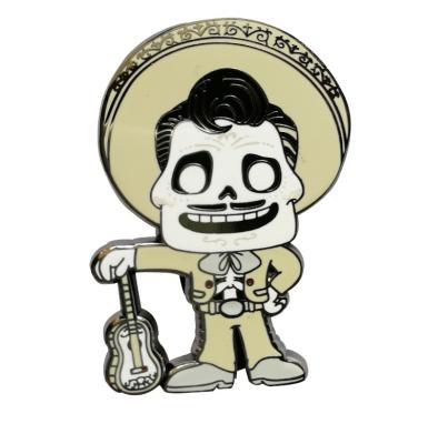 China Guitarist Gentleman Custom Design Badge Lapel Pins Hard Enamel Pins for sale