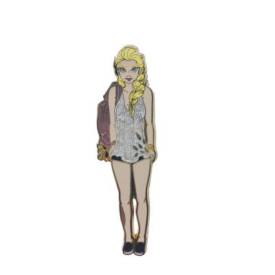 China New Design A leggy Blonde Hard Enamel Pin Lapel Pin Badge for sale