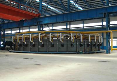 China Rotary hearth furnace adopts a single door entry and exit mode, the workpiece and the rotary bottom rotate together, can use single or multi-layer fabric mode, to protect the atmosphere heating for sale